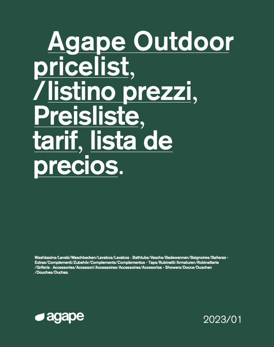 Price list Agape Outdoor | 2023/01