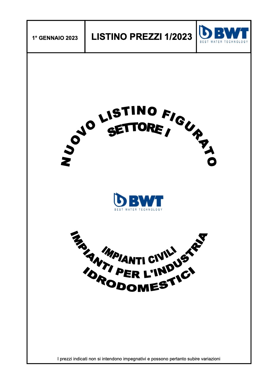 Preisliste Bwt 1/2023