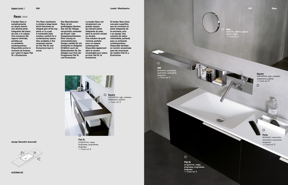 Agape - Tools volume 1 - washbasins, sanitary ware.