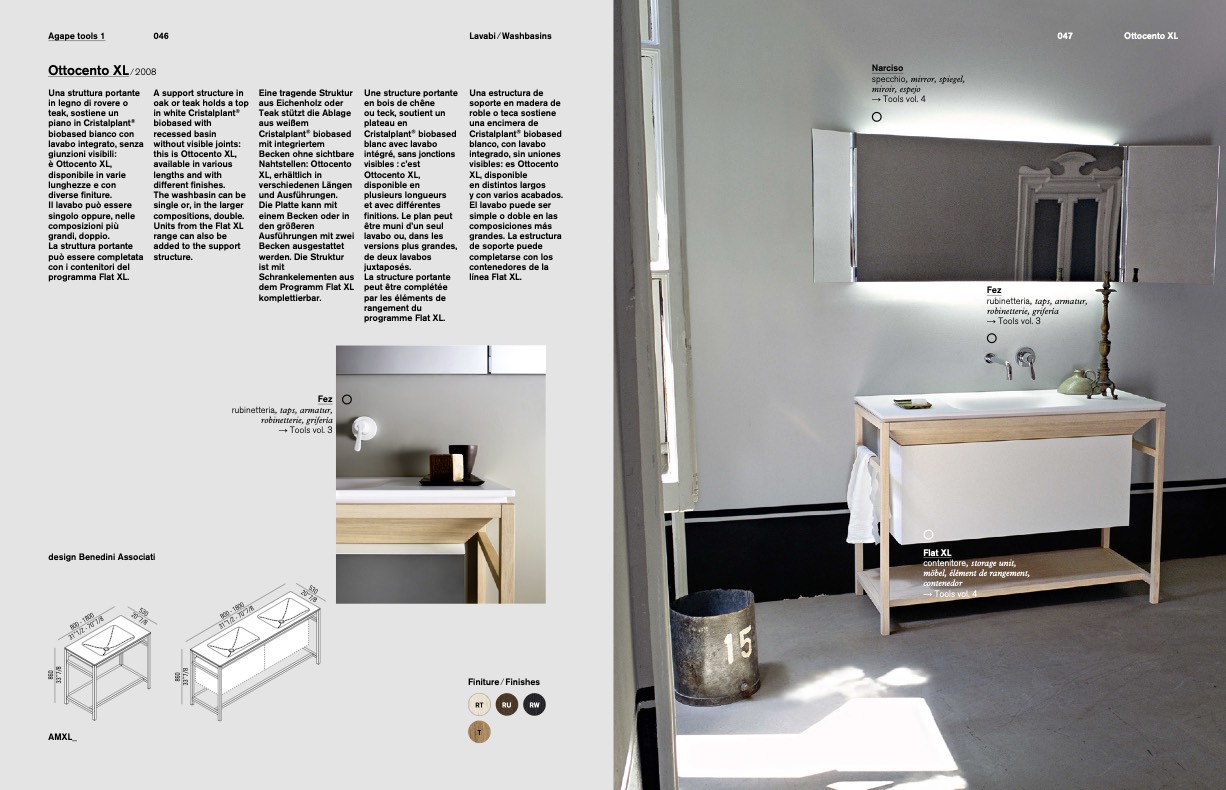 Agape - Tools volume 1 - washbasins, sanitary ware.